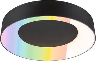 Paulmann 75416 LED Deckenleuchte Smart Home Zigbee 3.0 Casca IP44 RGBW+ 1750lm 230V 20W dimmbar Schwarz matt