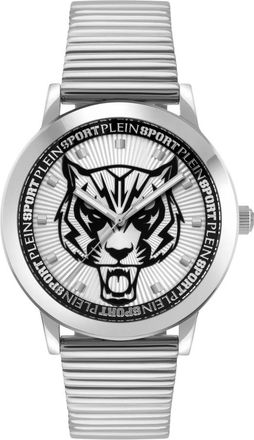 Plein Sport Homme, Accessoires, Gris, Taille: ONE Size Montre avec Cadran T&ecirc;te de Tigre