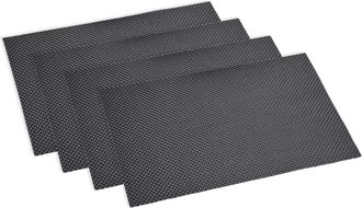 KESPER 77540 | 4er Set Platzset schwarz 43 x 29 x 0,1 cm