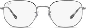 Ray-Ban Brille mit geometrischem Gestell - Silber
