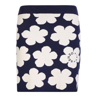 Kenzo Femme, Jupes, Multicolore, Taille: 38 FR Jupe Bleue &agrave; Imprim&eacute; Floral et Taille Haute