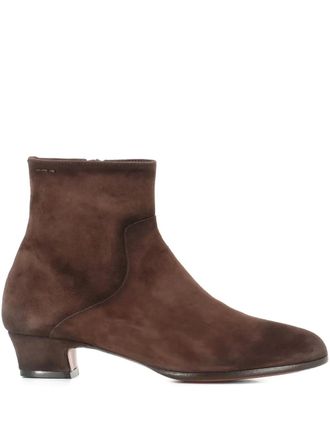 Alexander Hotto bottines en daim à fermeture zippée 35 mm - Marron
