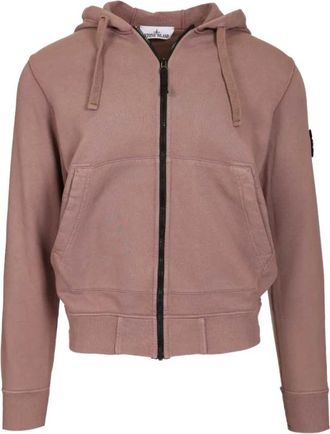 Stone Island Homme, Sweatshirts et sweats &agrave; capuche, Violet, Taille: M Sweat &agrave; capuche zipp&eacute; Regular Fit