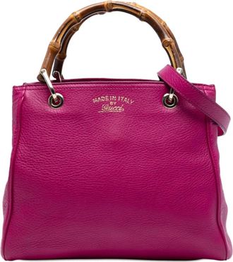 Gucci 2016-2025 Small Calfskin Bamboo Shopper satchel - Rose