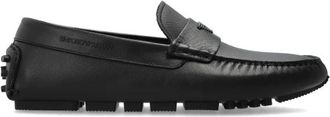 Emporio Armani Homme, Chaussures, Noir, Taille: 45 EU Mocassins de conduite en cuir Saffiano