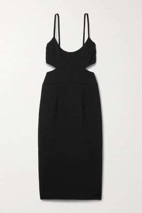 Michael Kors Midikleid Aus Einer Wollmischung Mit Cut-outs - Schwarz