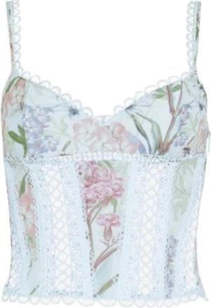 Charo Ruiz Ibiza Femme, Tops, Bleu, Taille: 38 FR Poppy Top