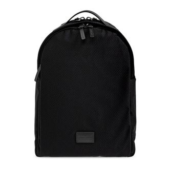 Giorgio Armani Rucksack aus Mesh und Leder - - Bags - Herren - Schwarzk - ONE SIZE