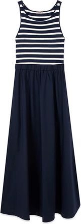 Oltre Femme, Robes, Bleu, Taille: 44 FR Robe bimati&egrave;re avec haut &agrave; rayures