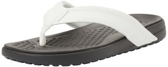 Crocs Herren Yukon Surf Flip Flop, Black Sand/White, 45 EU, Schwarz, Sand, Wei&szlig;, 11 UK