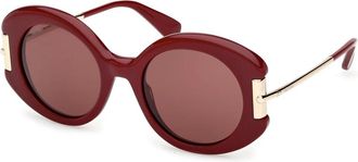 Max Mara Schmetterlingssonnenbrille - - Accessories - unisex - Rot - 52 MM