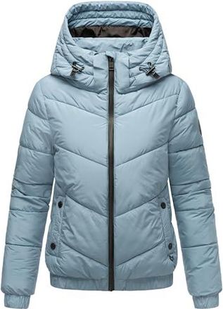 Marikoo Nayanaa XVI XVI XS-XXL Veste dhiver chaude matelass&eacute;e &agrave; capuche pour femme, Bleu poudre, XS