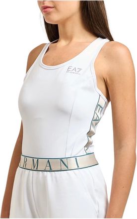Emporio Armani Femme, Tops, Blanc, Taille: 42 FR Logo Series Bodysuit