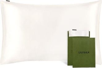 LilySilk Taie dOreiller en Soie pour Cheveux 19 Momme 1 Pièce Housse de Coussin Soie Naturelle Protège Oreiller Soie de Mûrier Bio Anti-acariens Anti-transpira
