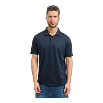 Guess Homme, Tops, Bleu, Taille: XL Polo en m&eacute;lange de lyocell