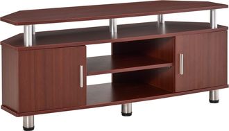 HOMCOM Homcom Klassischer TV-St&auml;nder mit 2 Etagen, Braun 120 x 39 x 52 cm