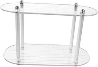 Valiclud Transparente Abnehmbare Aufbewahrungsablage für Bad und Küche Rechteckiges Regal zur Eckplatzierung Stabiler Praktischer Organizer für Ordentliche Arb