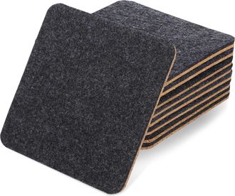 BESPORTBLE 8 Stück Quadratische Filz Und Kork Untersetzer Doppelseitig Hitzebeständig rutschfest Für Kaffee Und Tischschutz