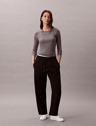 Calvin Klein Pantalon de jogging &agrave; jambes droites en tissu &eacute;ponge de coton