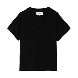 The Great. THE Great - The Great Tee Shirt Slouchy V Neck - Noir - Femme - Tops - Noir - Taille: 36 FR