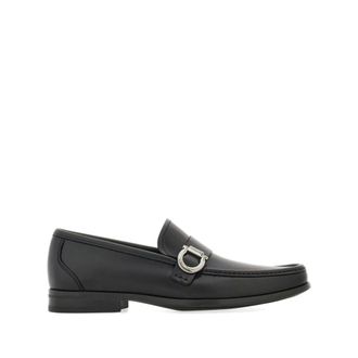 Ferragamo Homme, Chaussures, Noir, Taille: 41 EU Mocassins &agrave; Bande de Cuir