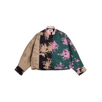 Mii Femme, Vestes, Multicolore, Taille: 42 FR Veste matelass&eacute;e en patchwork de soie imprim&eacute;e