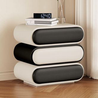 Generic Beistelltische for Schlafzimmer, Farbblockierter Nachttisch Mit Drehbarer Schublade, Bodenstehende Schrankbeine for B&uuml;Cher, Ornamente