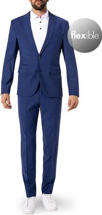 Cinque Herren Anzug blau Schurwoll-Stretch