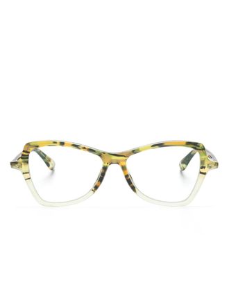 Theo Eyewear lunettes de vue Bedtime 004 &agrave; monture papillon - Vert