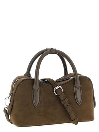 Stella McCartney Womens Ryder Top Handle Bag Brown Hemp Lyocell