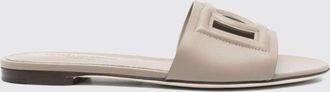 Dolce & Gabbana Mules aus Leder mit DG-Monogramm und niedrigem Absatz