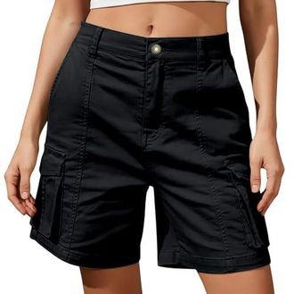 Generic Short Jean Loose Femme Femme Haute &Eacute;lastique Moulant Orange Ecru Slip Entra&icirc;nement Microfibre sans Genou Creme Couleur Abeille Mode Cyclisme Zipp&eacute;es C