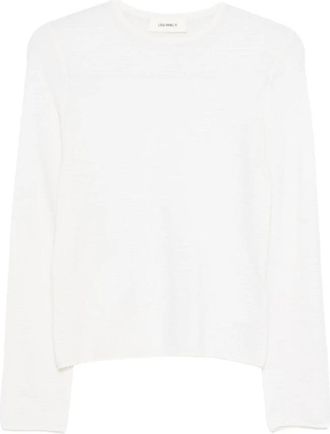 Lisa Yang Gerippter Kaschmirpullover mit Rundhalsausschnitt - - Knitwear - Damen - Wei&szlig; - S