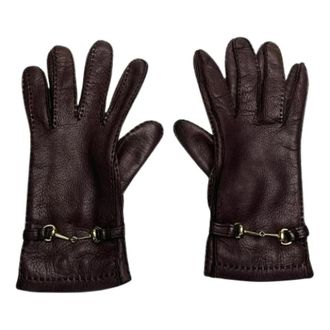 Gucci Pre-owned Lederhandschuhe - - Pre-owned - Damen - Braun - ONE SIZE