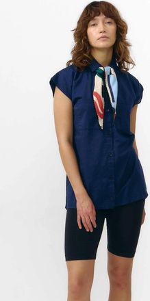 Suite13lab Damen vegan Hemd Avanon Dunkelblau