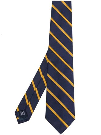 Polo Ralph Lauren cravate &agrave; rayures - Bleu