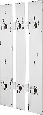 Haku Möbel Wandgarderobe weiß, MDF, Metall - Maße: B 40 cm x H 100 cm x T 9 cm, Style: Urban Collective