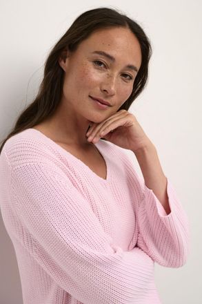 Kaffe Strickpullover KAmerian L, Pink Mist L