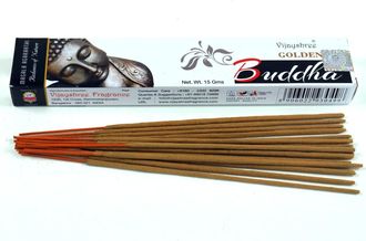 Guru Shop Vijayshree R&auml;ucherst&auml;bchen - Golden Buddha, 2x5x25 cm