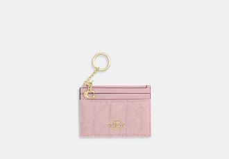 Coach Mini Skinny Ausweisetui Aus Loved-Denim Mit Steppung Und Anh&auml;nger