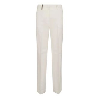 PESERICO Femme, Pantalons, Blanc, Taille: 42 FR Pantalone Cadi di Viscosa Stretch
