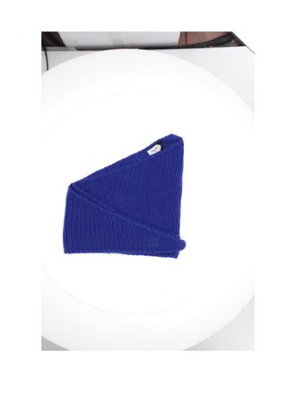 Celine Womens Cashmere Bandana Royal Blue (capra Hircus) Scarf Scarfs