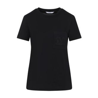Max Mara Logo Pocket T-Shirt - - Tops - Damen - Schwarzk - XS