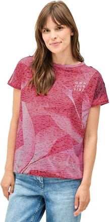 Cecil Damen T-Shirt in Ausbrenneroptik