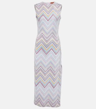 Missoni Verziertes Midikleid aus Häkelstrick