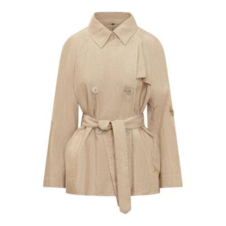 Fay Kurzer zweireihiger Trenchcoat - - Coats - Damen - Gelb - S