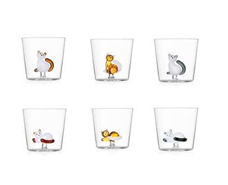 Ichendorf Tabby Cat Lot de 6 tumbler deau, d&eacute;cors assortis