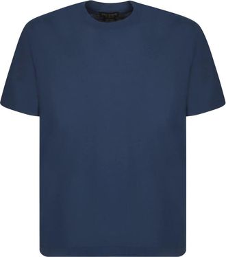 Dell'Oglio Homme, Tops, Bleu, Taille: 4XL T-shirt col rond bleu