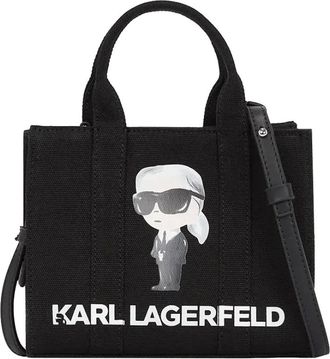 Karl Lagerfeld Femme, Sacs, Noir, Taille: ONE Size Ikon Square Tote