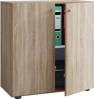 ebuy24 Ebuy24 - Lona Universalschrank B&uuml;ro Kommode niedrig 2 T&uuml;ren Sonoma-Eiche dekor